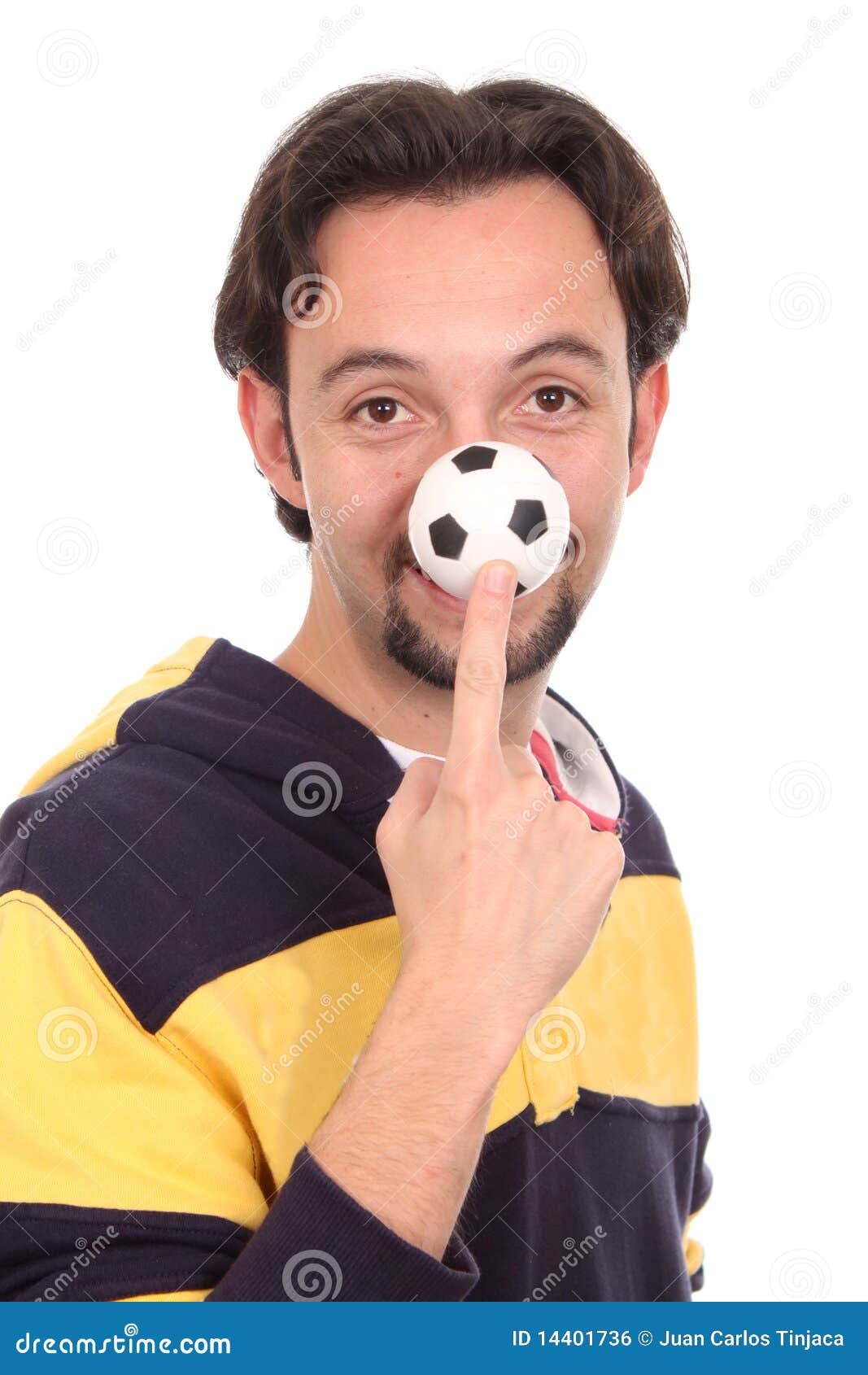 Soccer Ball Balanced on Finger Stock Photo - Image of purpose, globe ...