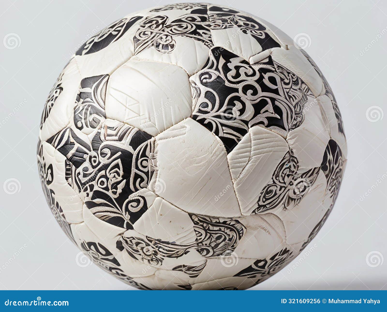 Soccer Ball with Batik Motif Stock Illustration - Illustration of print ...