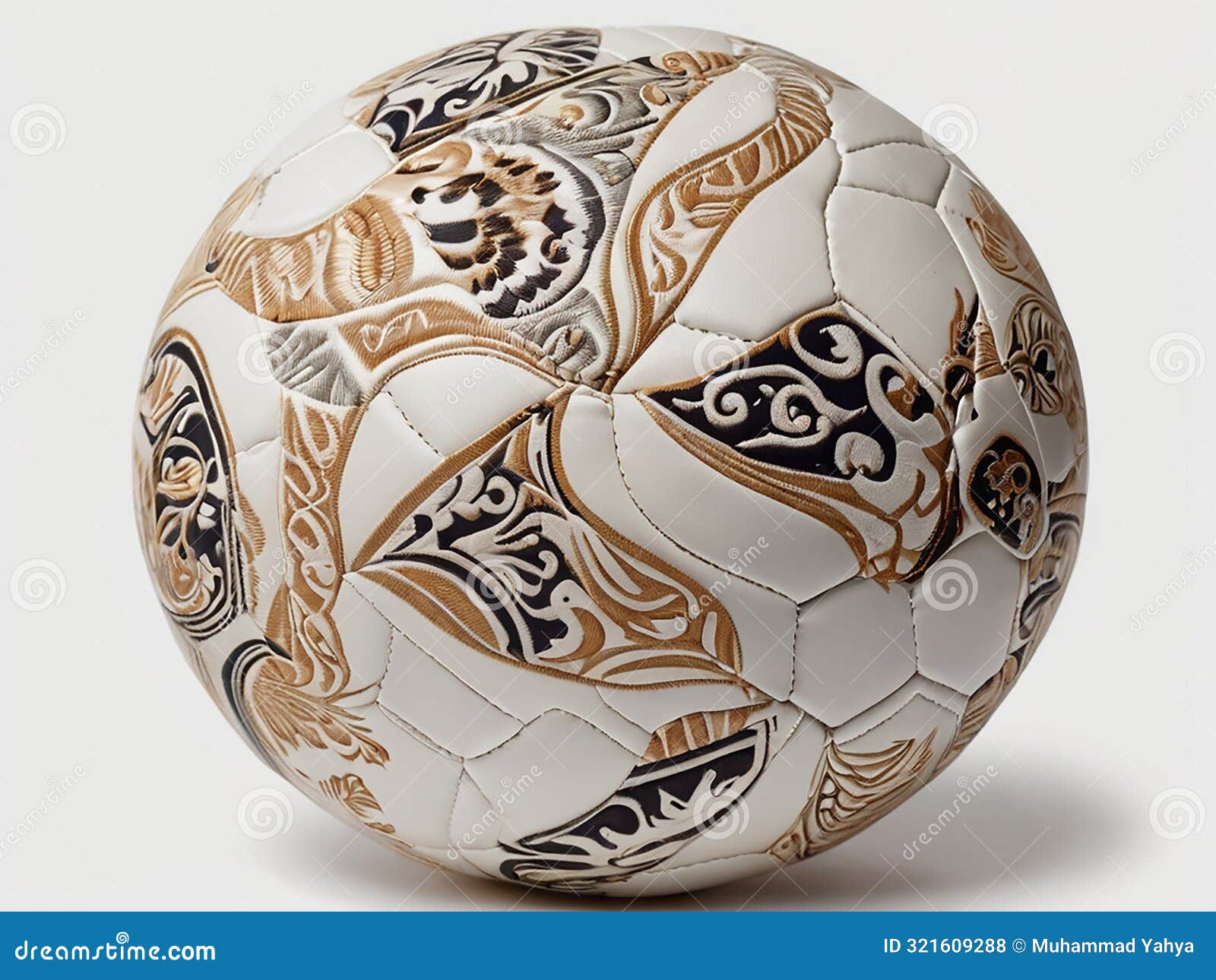 Soccer Ball with Batik Motif Stock Illustration - Illustration of ...