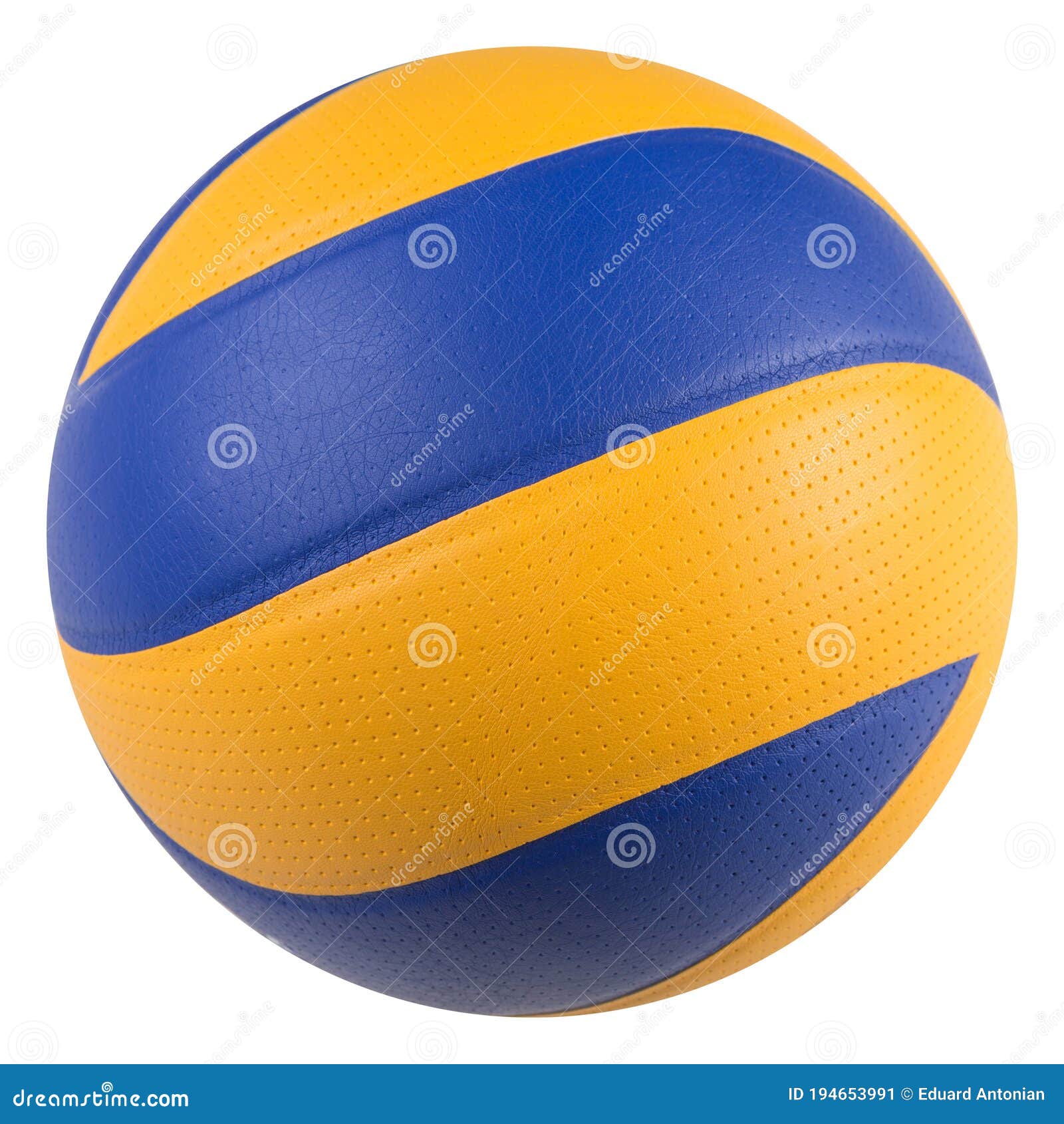 Soccer Ball Blue and Yellow on a White Background Stock Image - Image ...