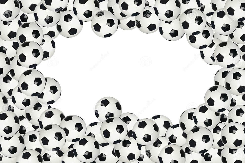Soccer ball border stock illustration. Illustration of object - 11835734