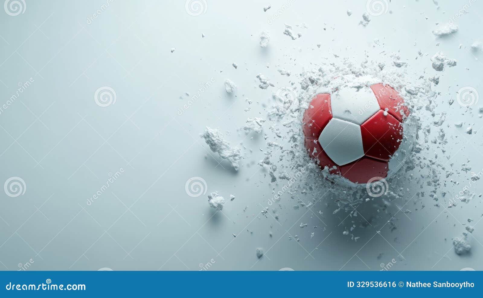 Soccer Ball Breaking through Wall Stock Illustration - Illustration of ...