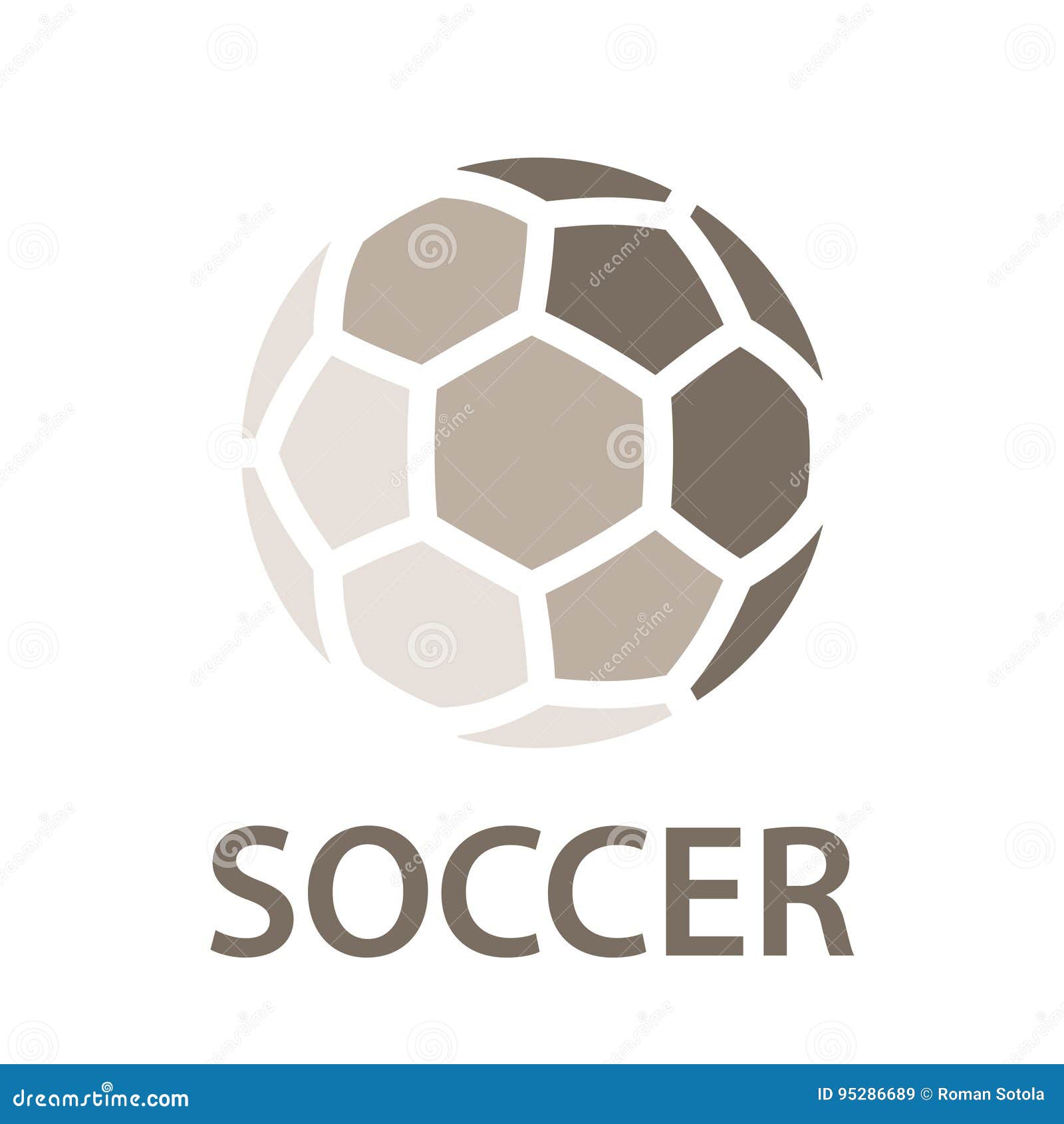 Soccer Ball Brown Icon Symbol Stock Vector - Illustration of element ...