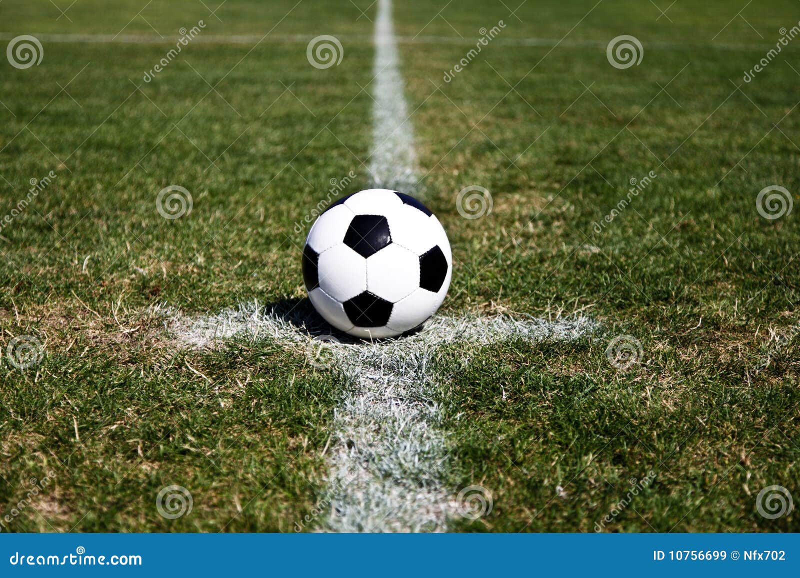 Soccer Ball on Center stock image. Image of play, angle - 10756699