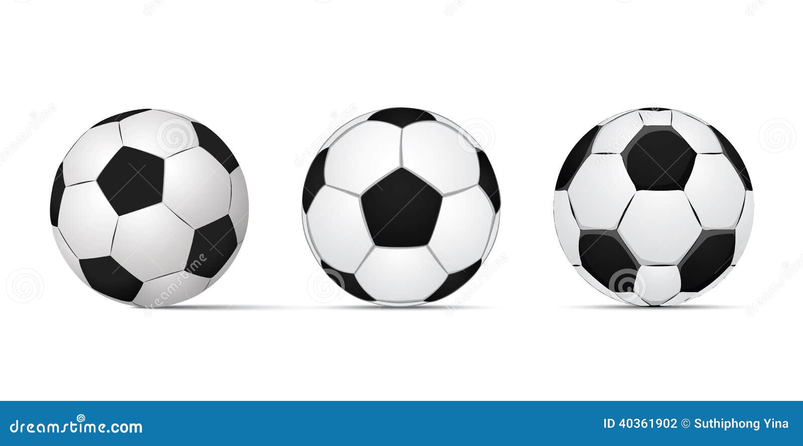 Classical Soccer Ball Isolaed On White Background. 3D-rendering ...