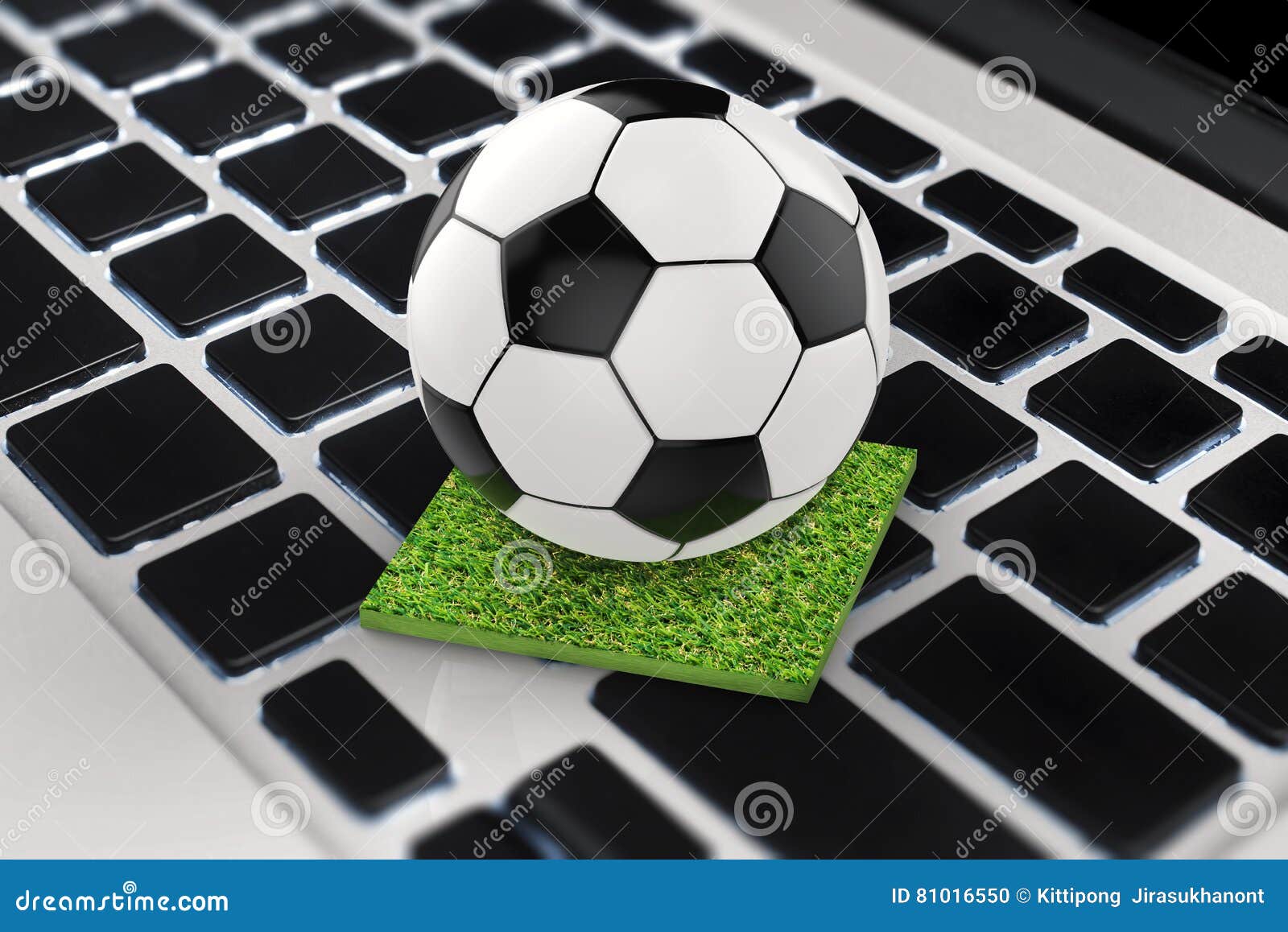 Soccer Ball on Computer Keyboard Stock Photo - Image of computer ...