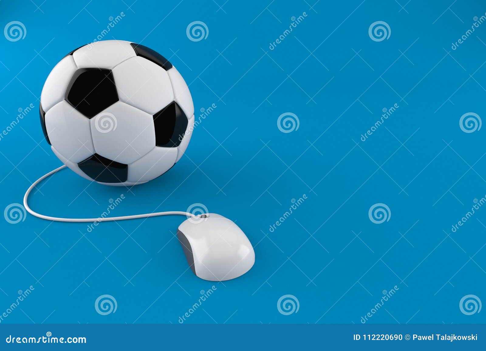 Soccer Ball with Computer Mouse Stock Illustration - Illustration of ...