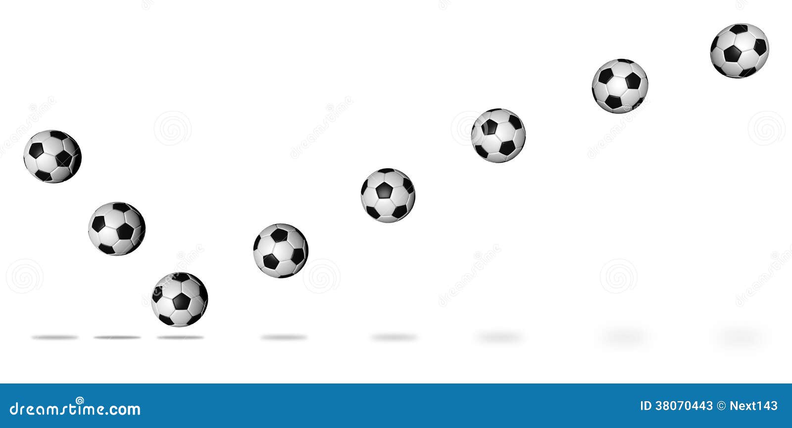 Soccer Ball Continuous Shot Stock Illustration - Illustration of ...