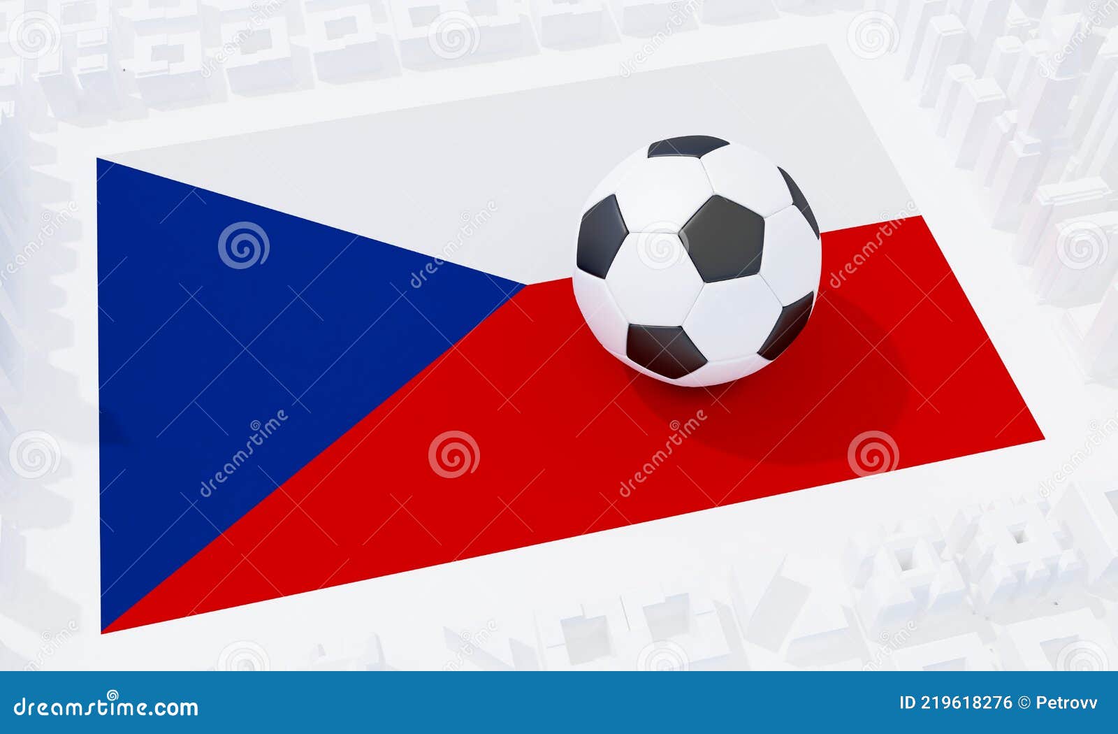 Soccer Ball on the Czech Republic Flag Stock Illustration ...
