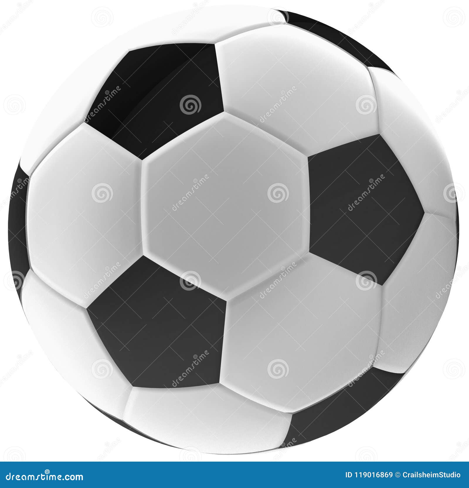 Soccer Ball 3d Rendering Isolated Stock Illustration - Illustration of ...