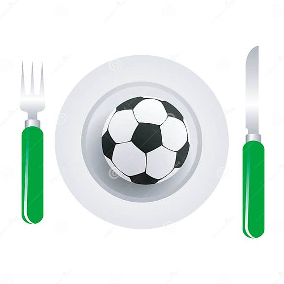 Soccer ball dish stock vector. Illustration of match, play - 4765748