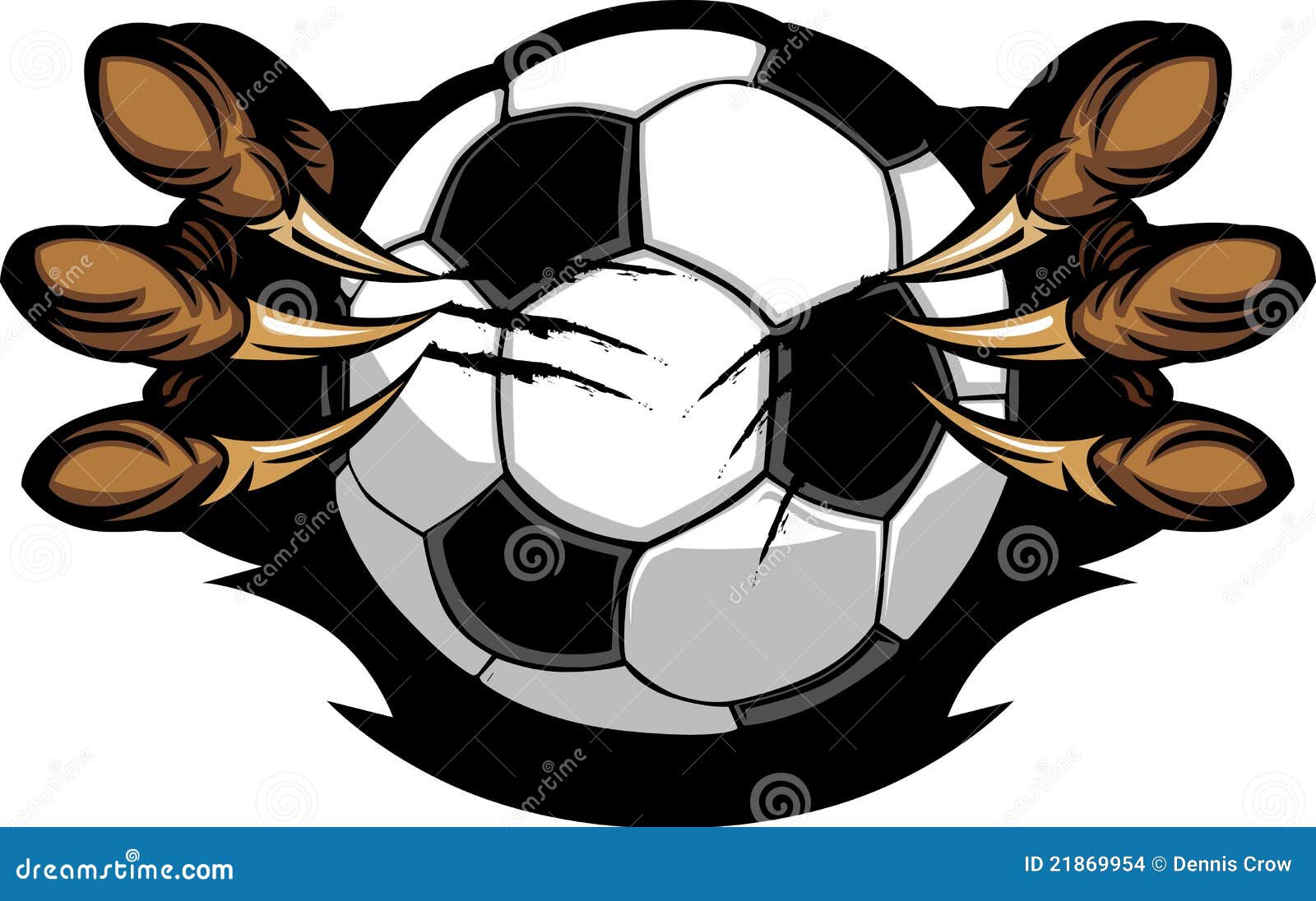 Soccer Ball with Eagle Talons Image Stock Vector - Illustration of ...