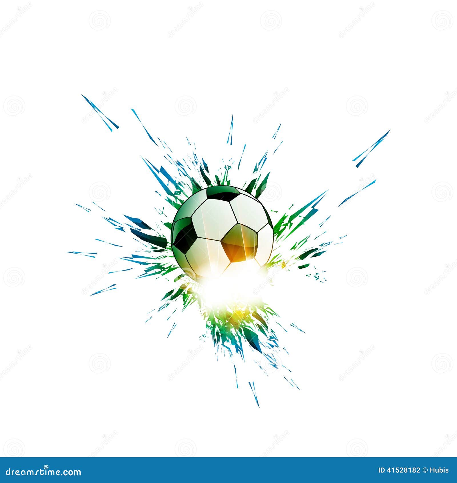 Soccer Ball stock vector. Illustration of classic, exploding - 41528182