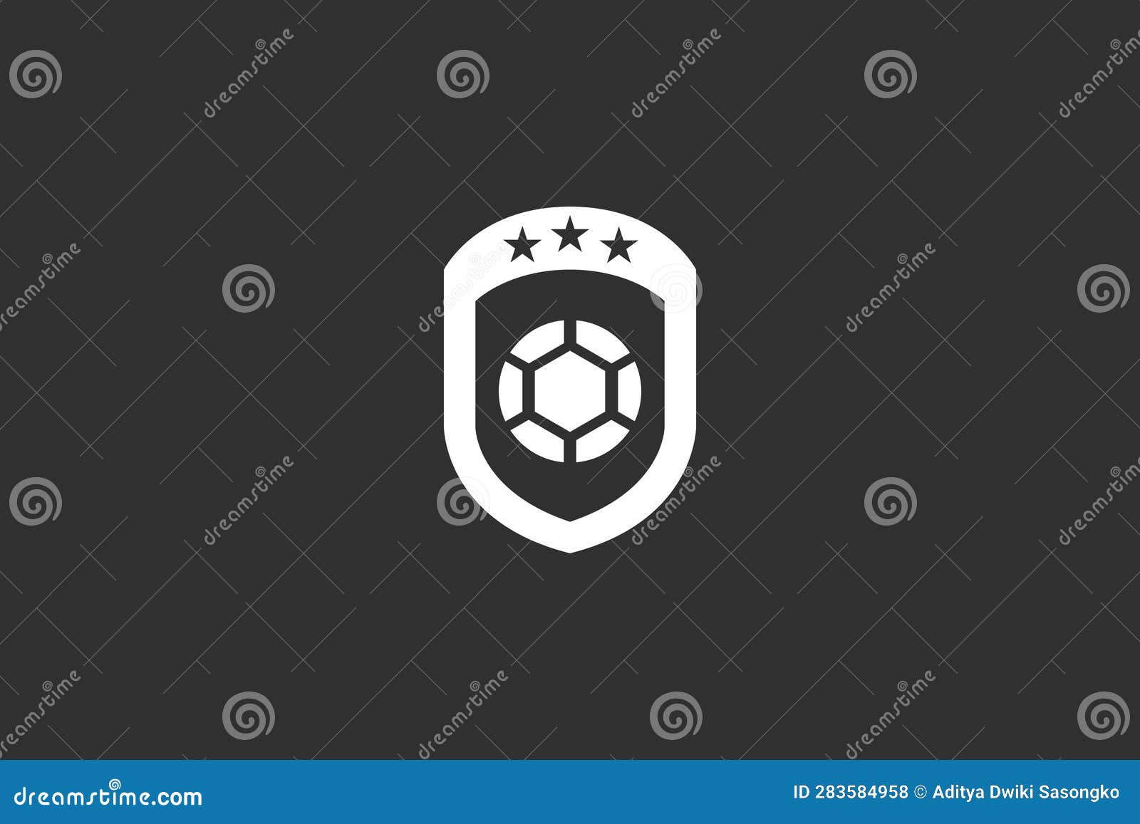 Soccer ball emblem logo stock vector. Illustration of football - 283584958