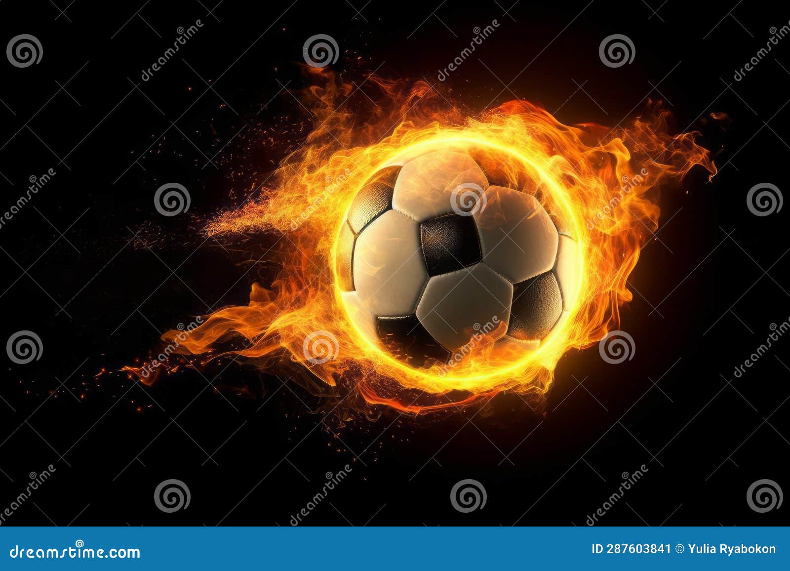 Soccer Ball Explosive. Generate Ai Stock Illustration - Illustration of ...