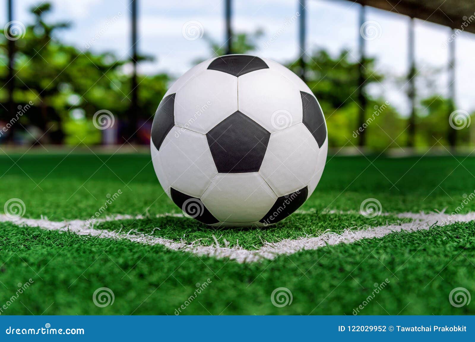 Soccer Ball and Soccer Field Stock Photo - Image of championship, green ...