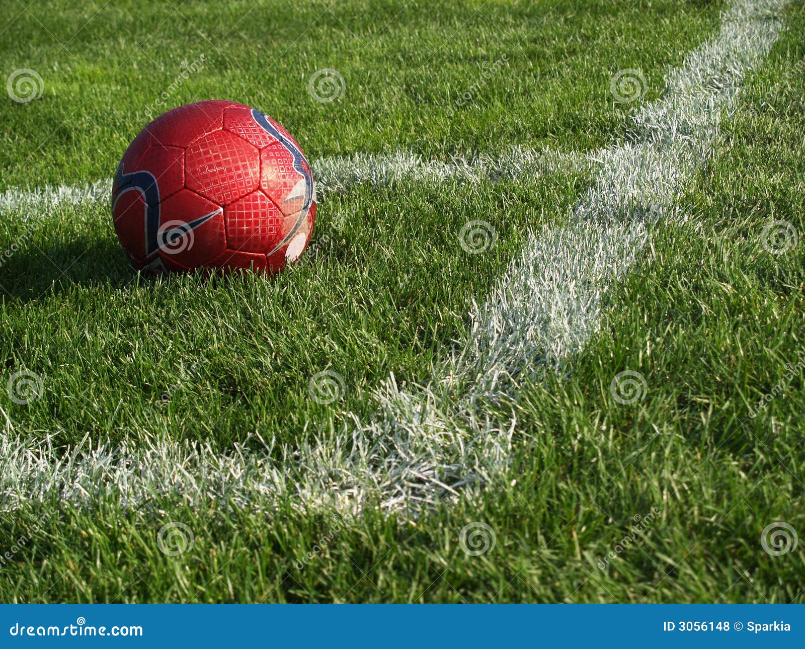 Soccer ball on field stock photo. Image of ball, recreation - 3056148