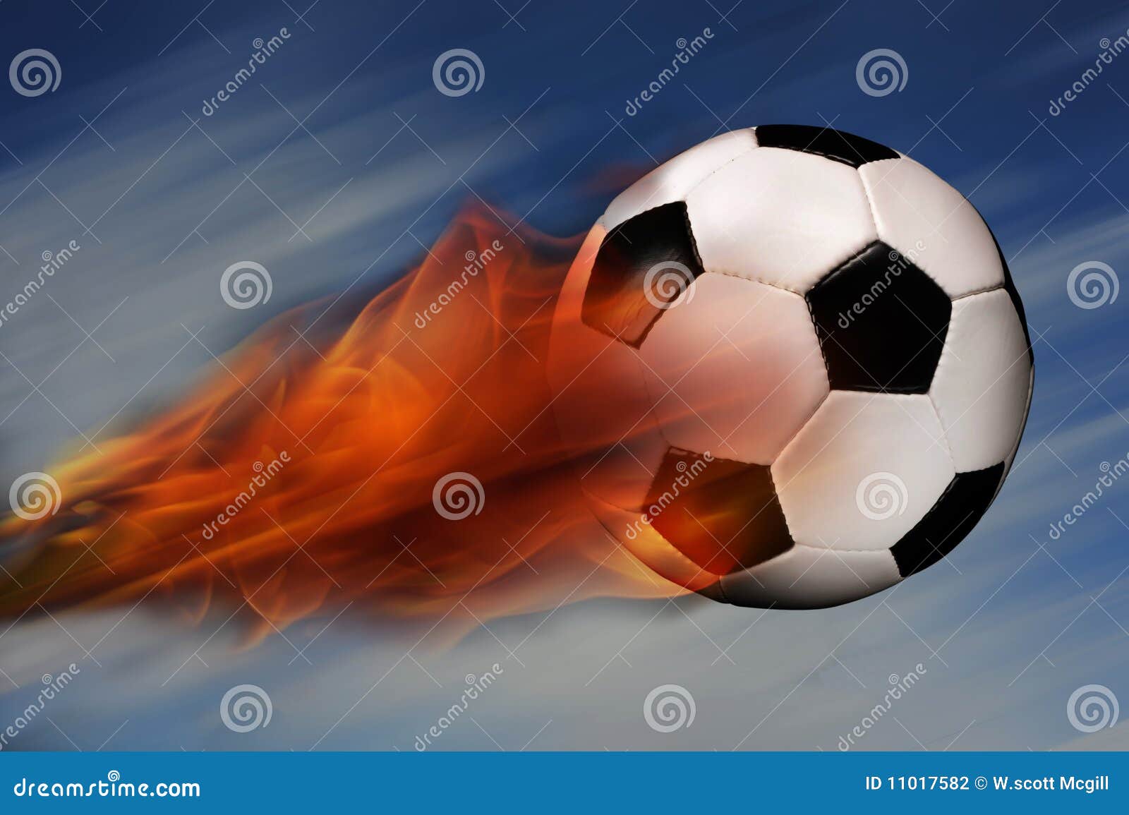 Cool Soccer Ball On Fire