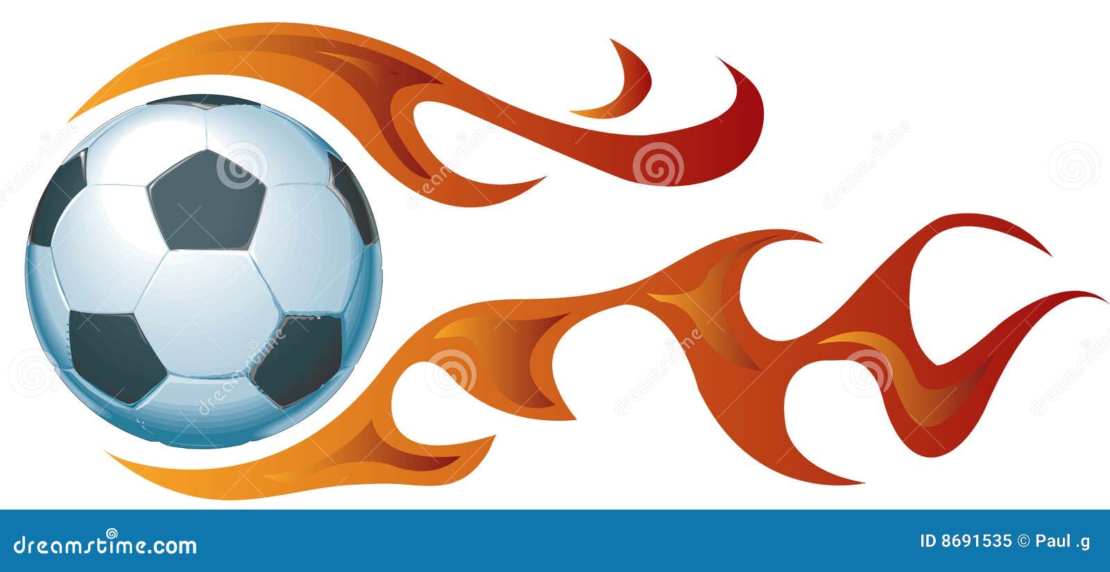 Soccer ball on fire stock illustration. Illustration of competition ...