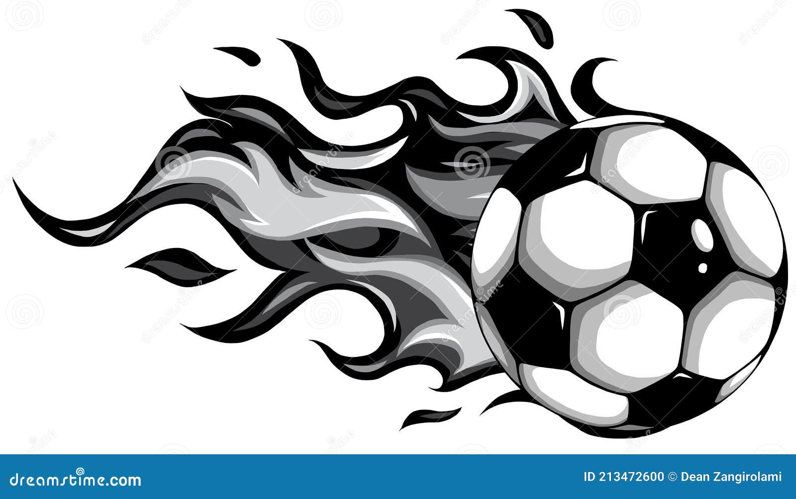 Soccer Ball on Fire Vector Illustration Design Stock Vector ...