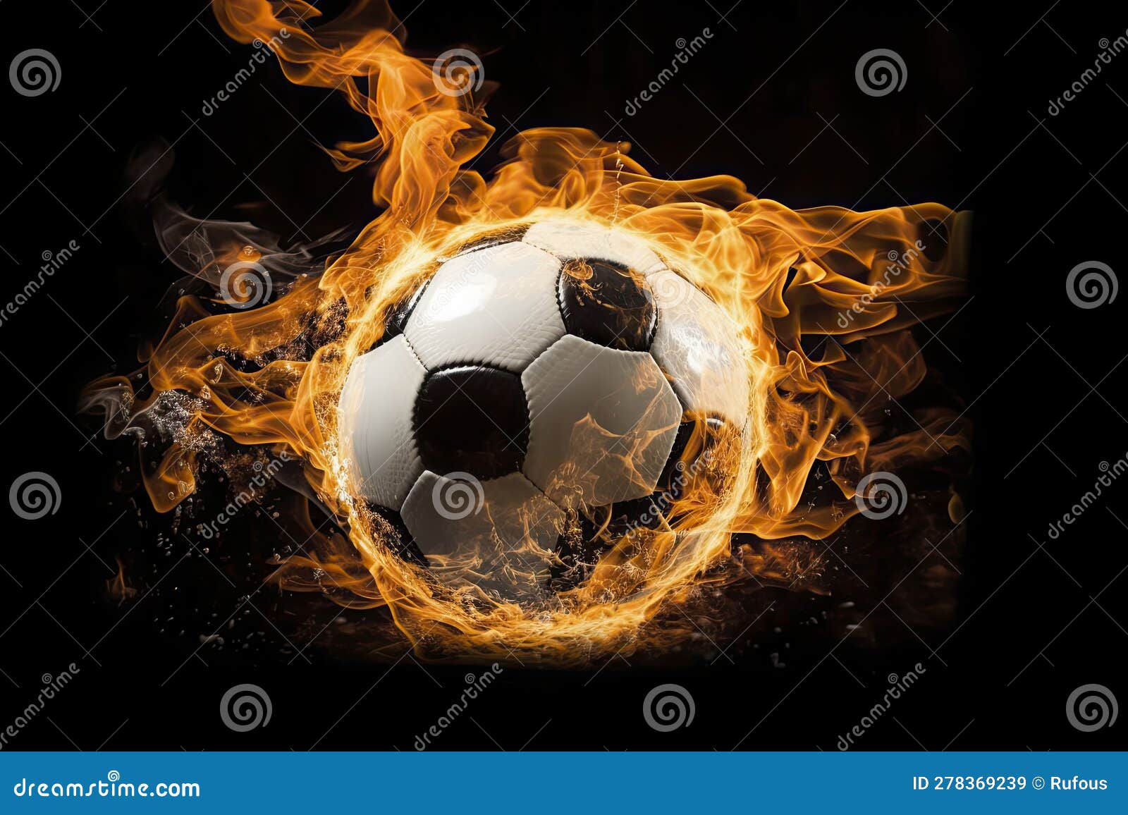 Soccer Ball Fire Clipart Free