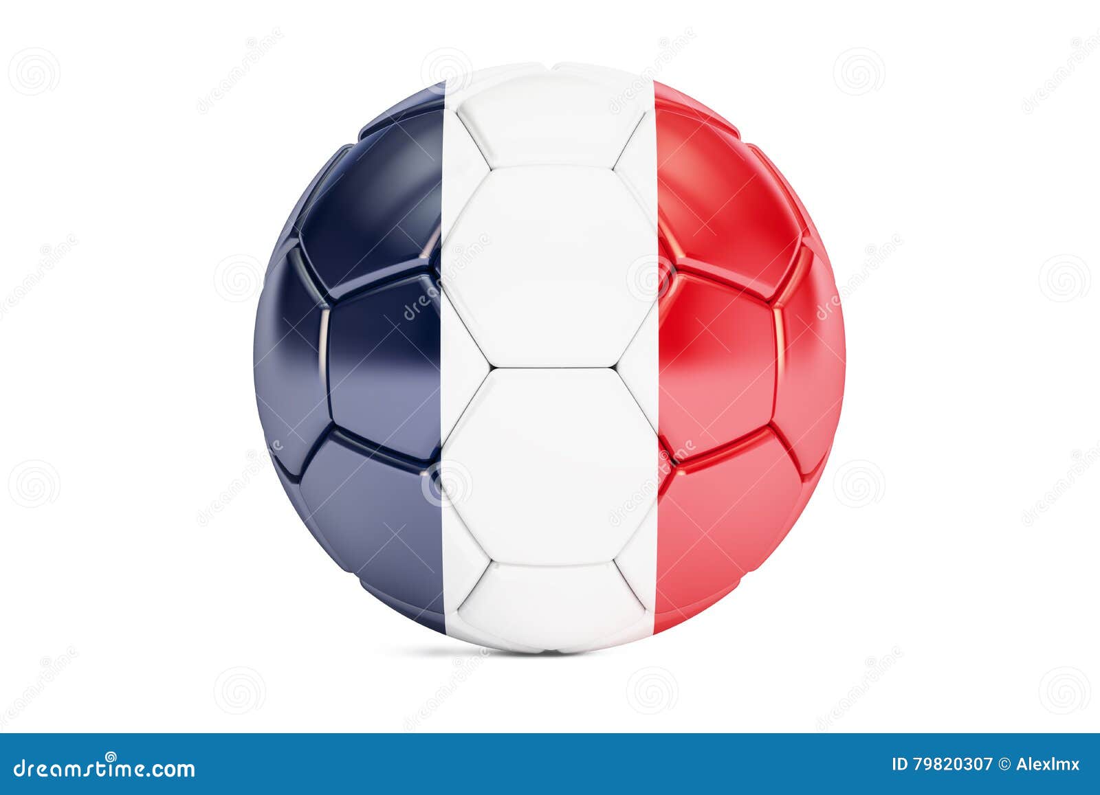 Soccer Ball with Flag of France, 3D Stock Illustration - Illustration ...