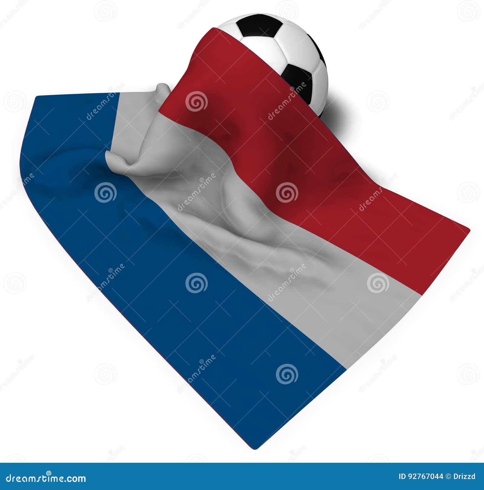 Soccer Ball and Flag of the Netherlands Stock Illustration ...
