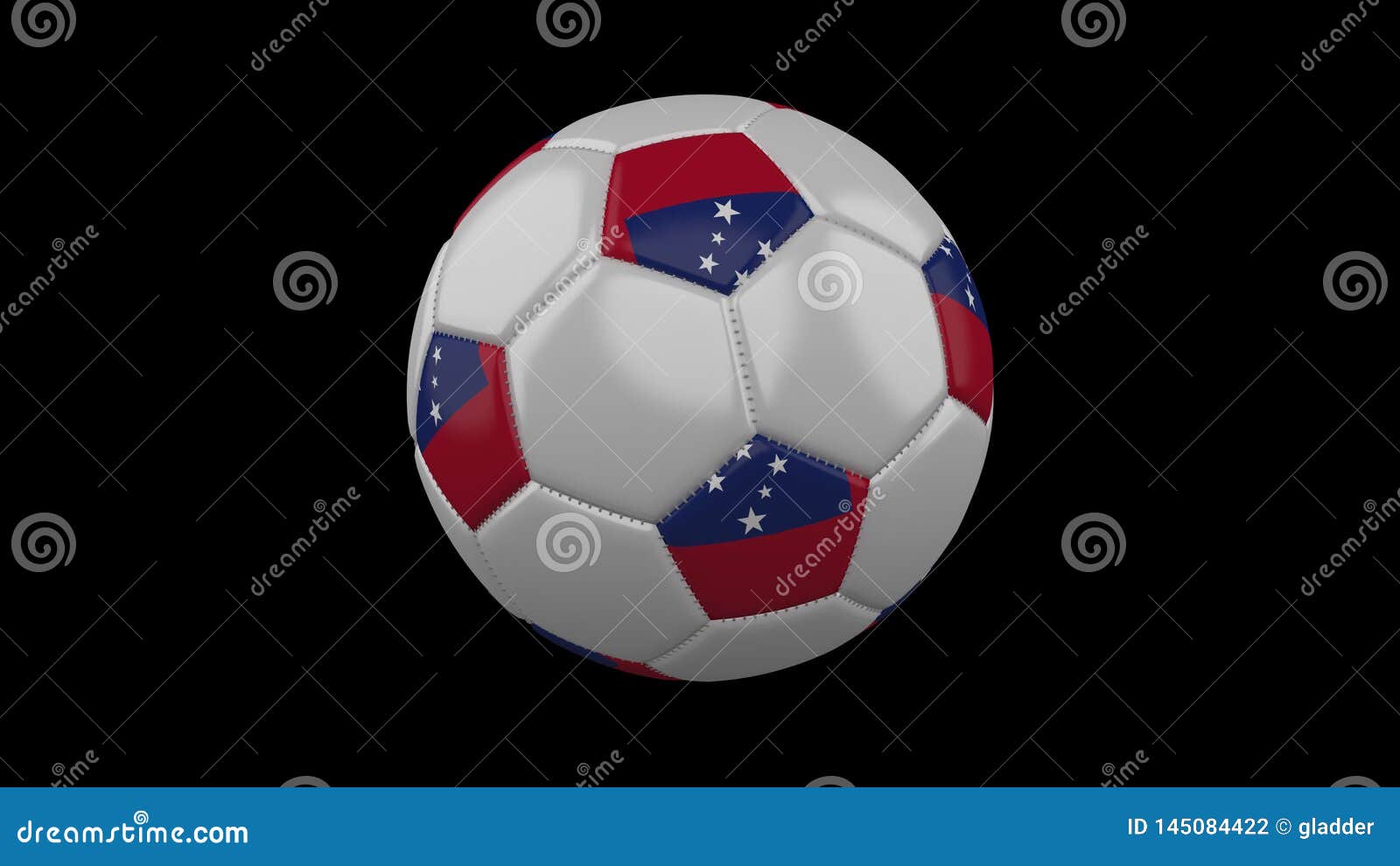 Soccer Ball with Flag Samoa, 3d Rendering Stock Illustration ...