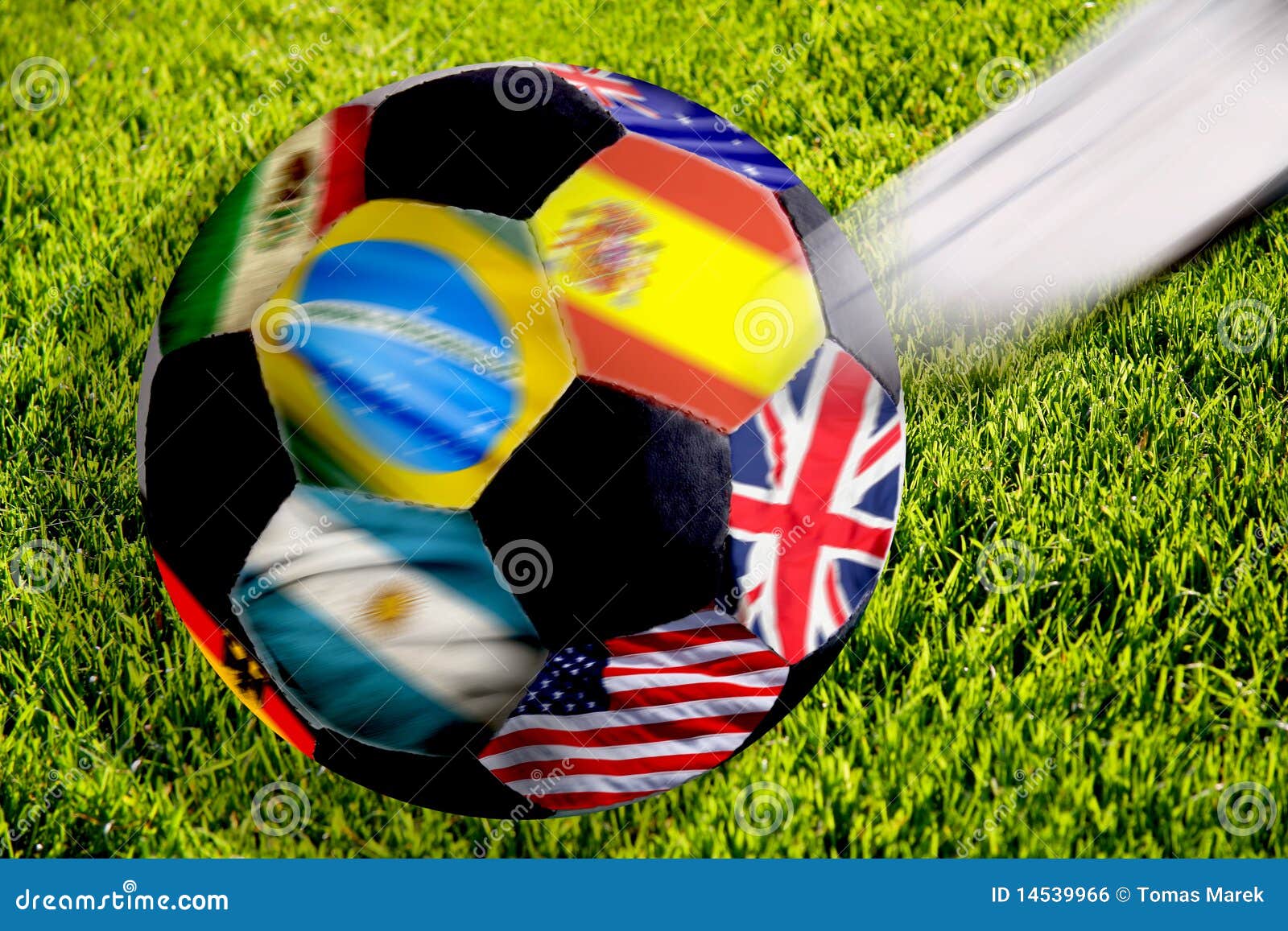 Soccer ball with flags stock photo. Image of symbol, generated - 14539966