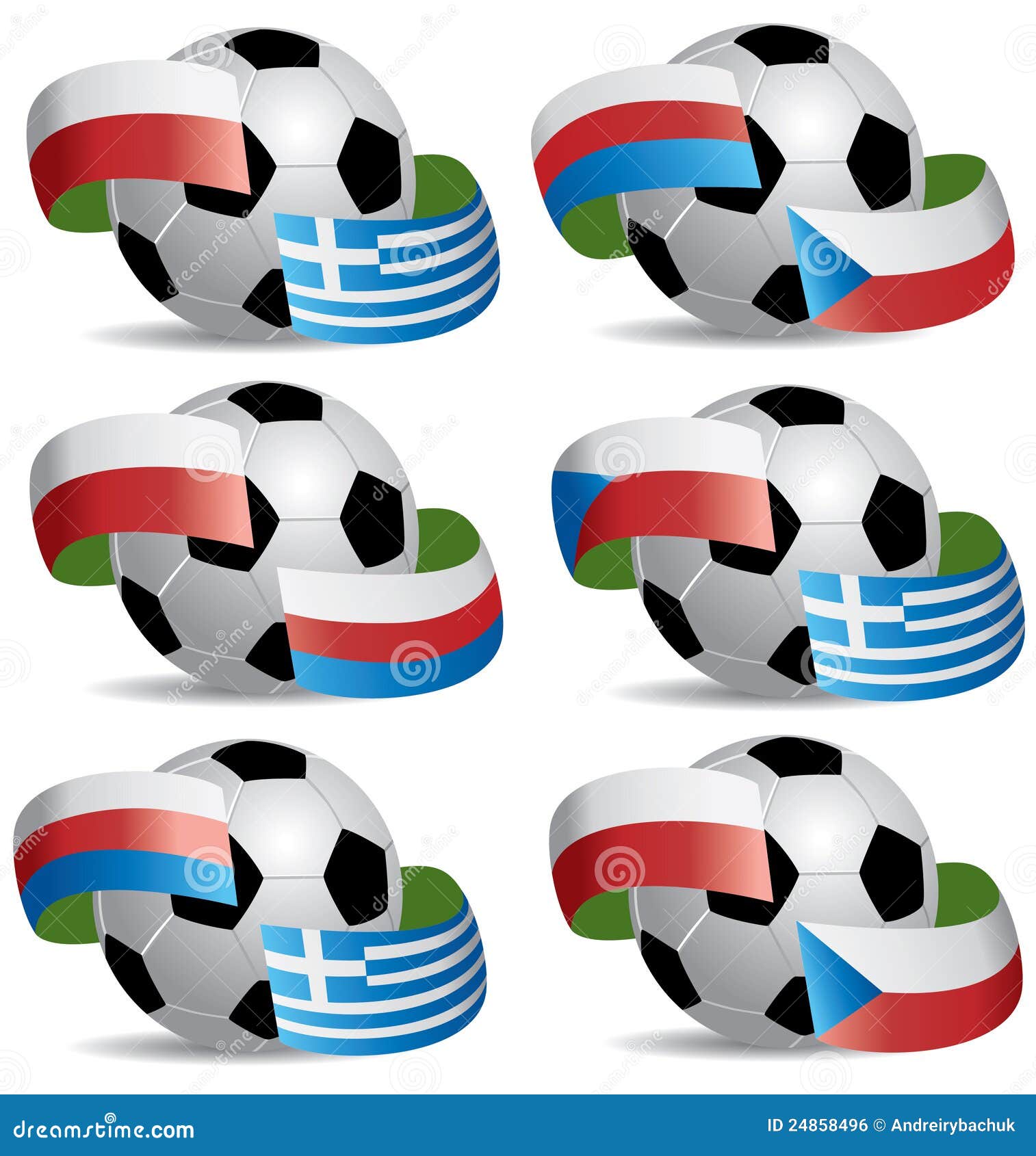 Soccer ball with flags stock vector. Illustration of soccer - 24858496