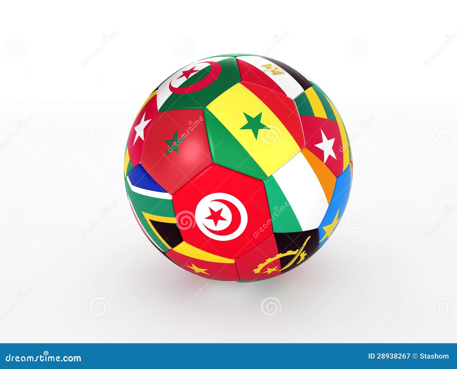 Soccer Ball with Flags of the African Countries Stock Illustration ...