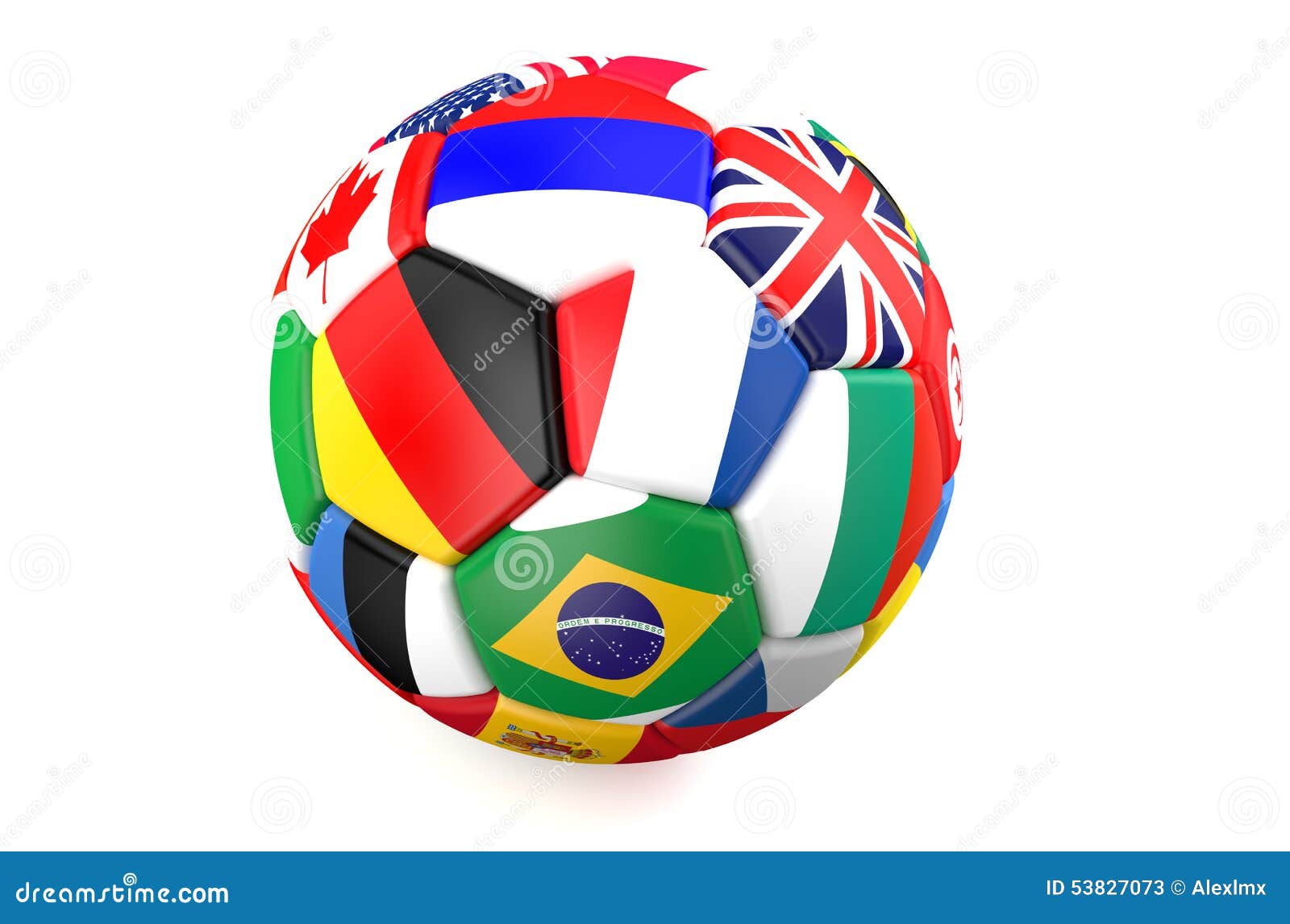 Soccer ball with flags stock illustration. Illustration of flag - 53827073