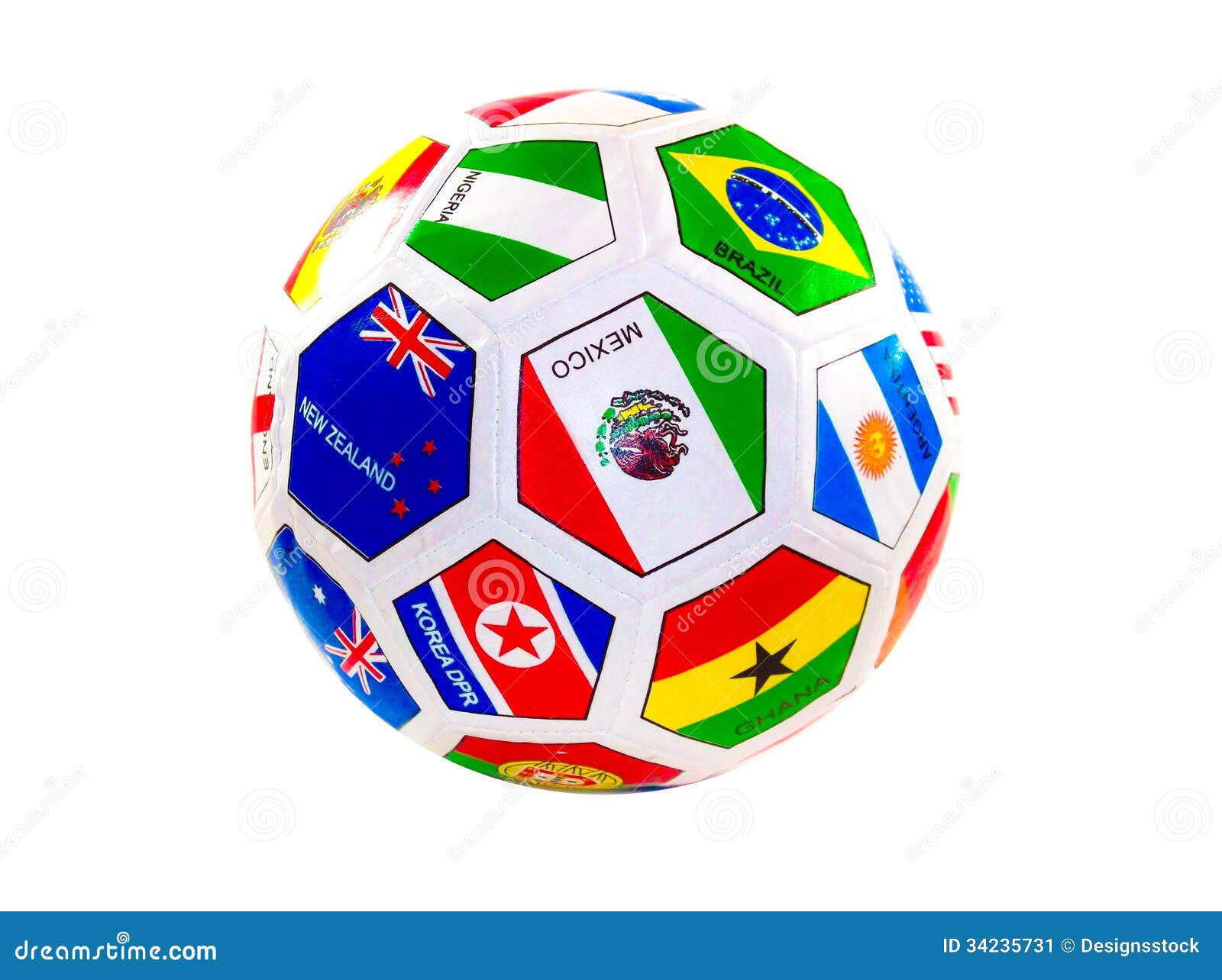 Soccer ball with flags stock image. Image of countries - 34235731