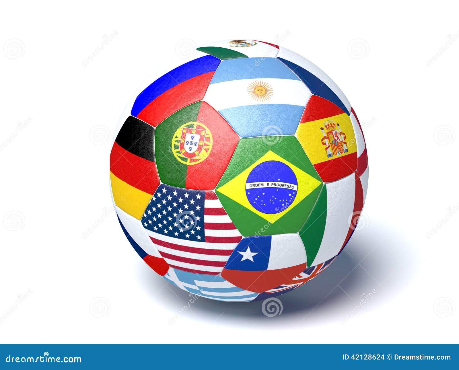 Soccer ball flags stock illustration. Illustration of ballon - 42128624