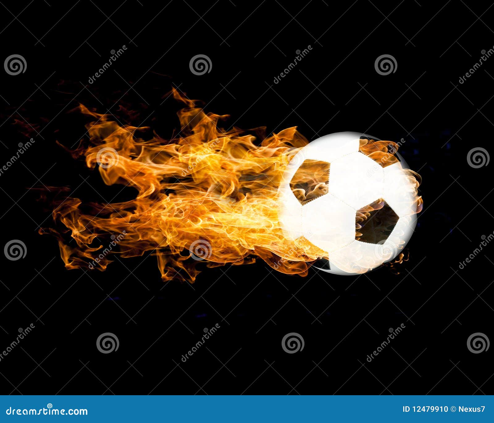 Soccer Ball in Flames stock photo. Image of motion, element - 12479910