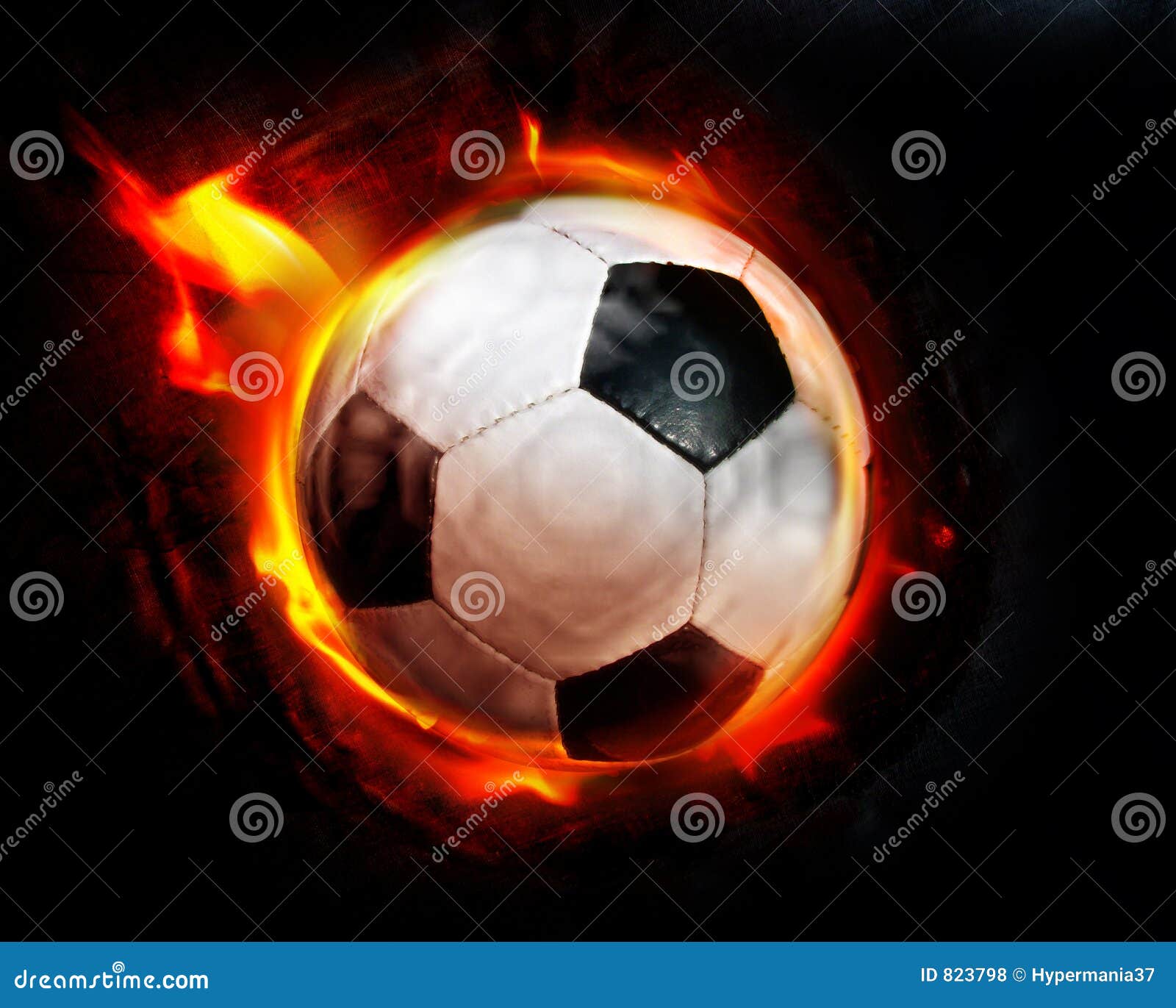 Soccer ball flames stock illustration. Illustration of burn - 823798