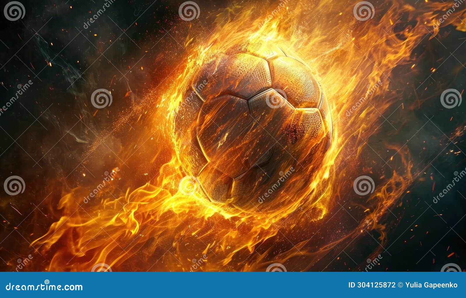 Soccer Ball in Flames Wallpaper Stock Photo - Image of play, abstract ...