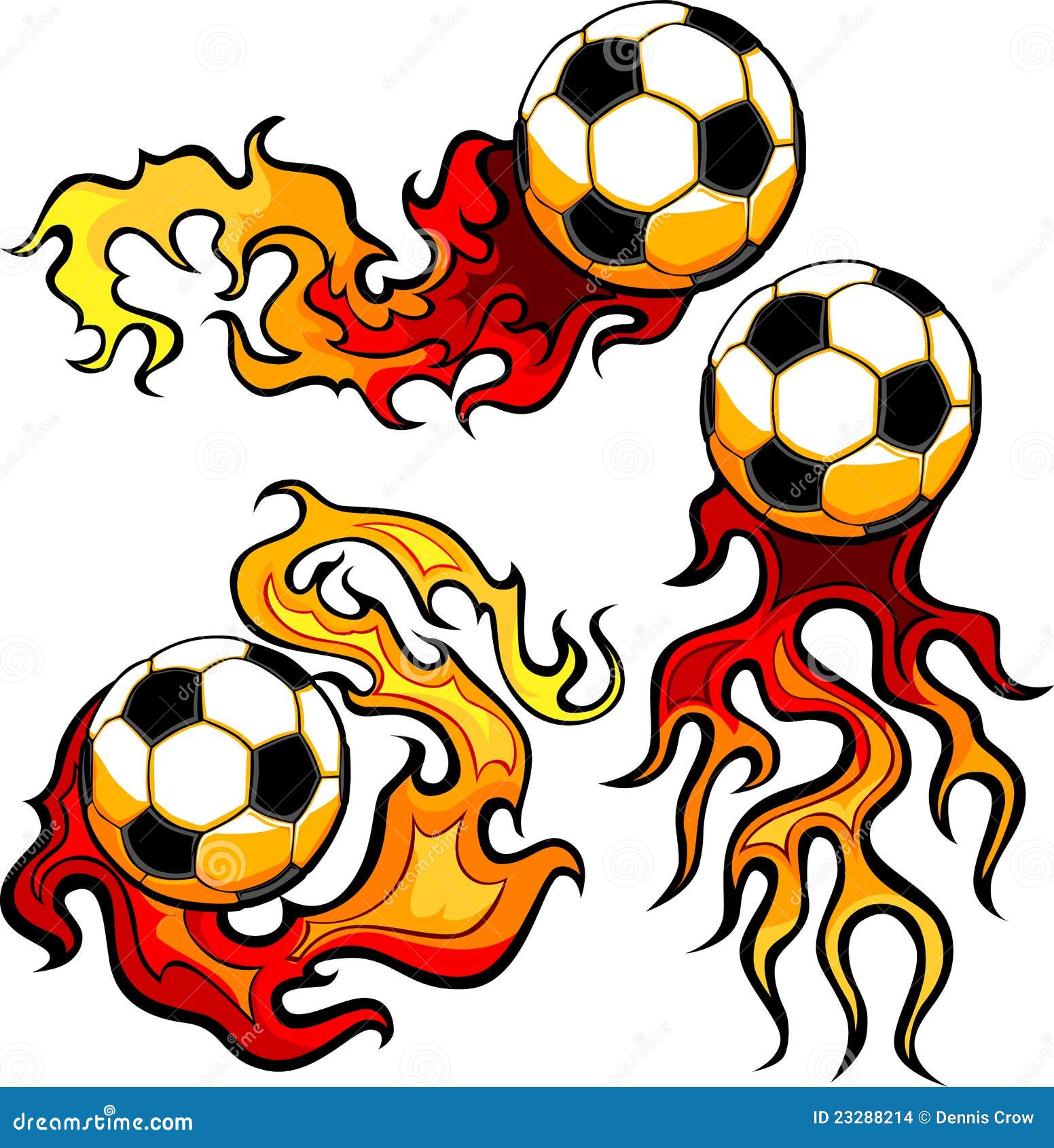 Soccer Ball Flaming Design Template Stock Vector - Illustration of ...