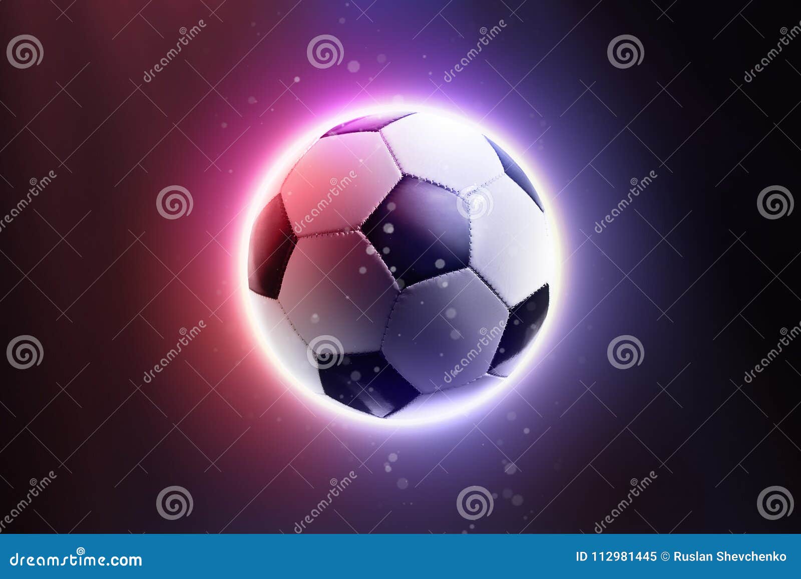 Soccer Ball Floating in Space on an Abstract Background Stock Image ...