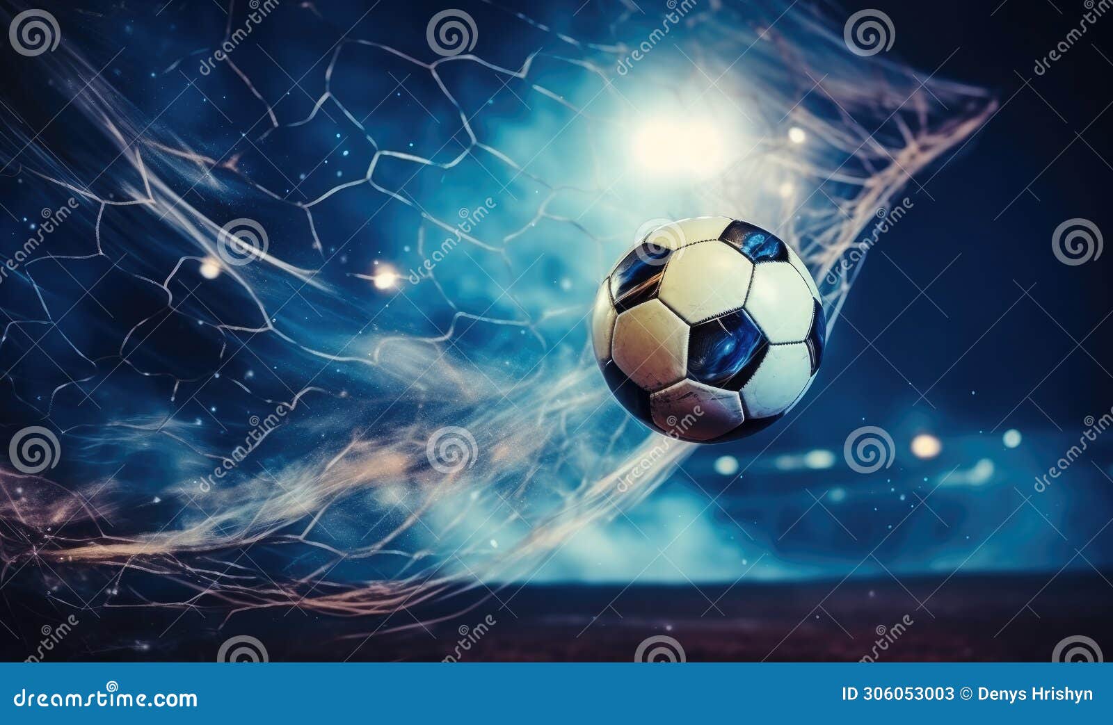 Soccer Ball Flying through the Air Stock Illustration - Illustration of ...
