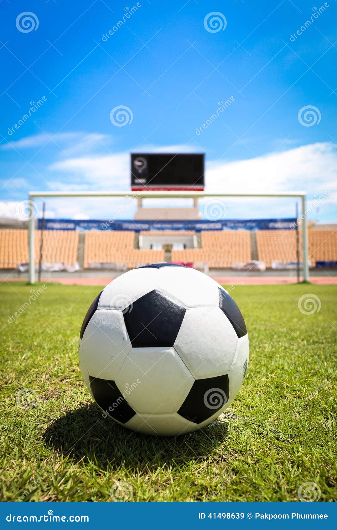 A Soccer Ball in Front of Goal Stock Image - Image of goal, ball: 41498639
