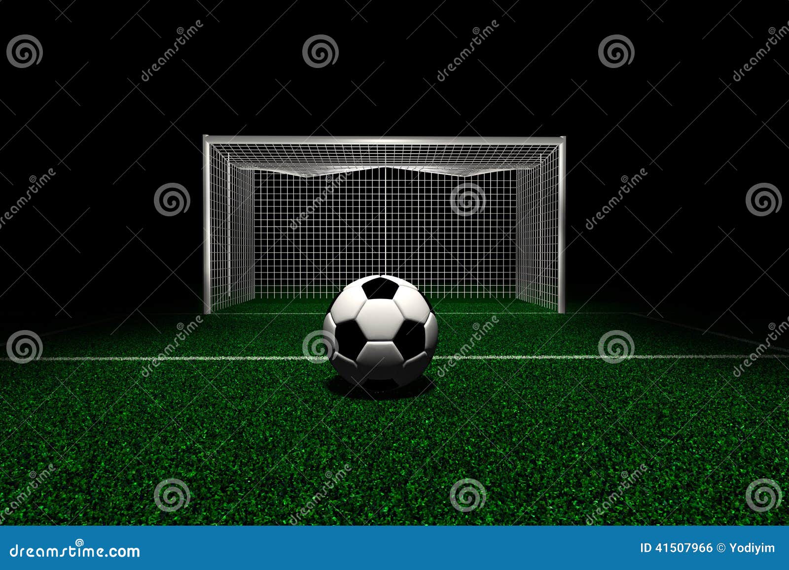 Soccer ball in front goal stock photo. Image of outdoors - 41507966