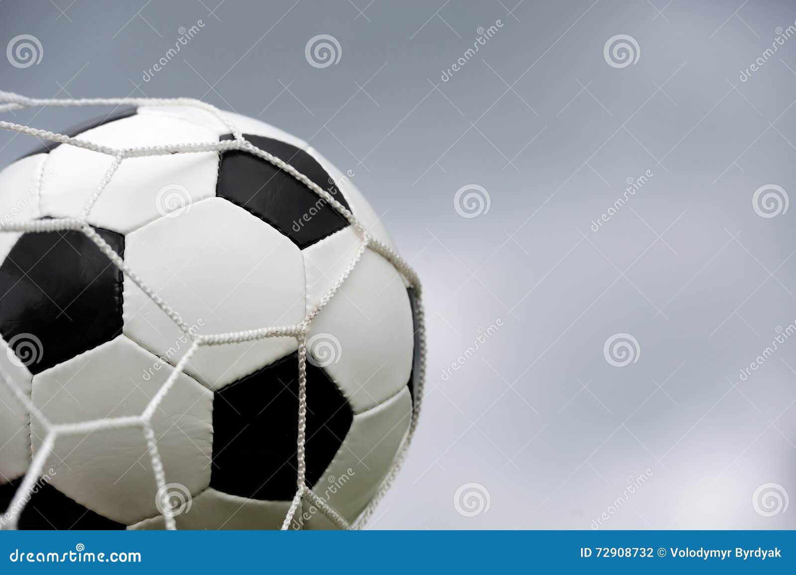 Soccer ball in goal stock photo. Image of match, competition - 72908732