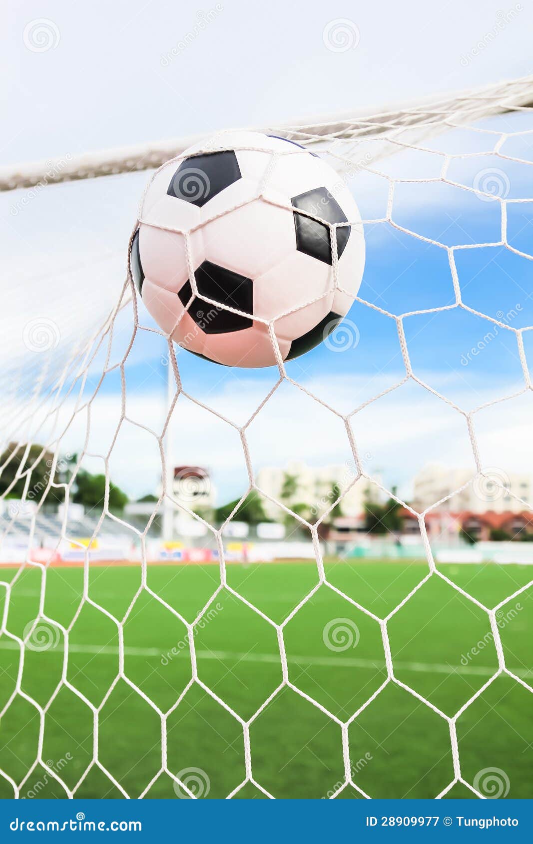 Soccer ball in goal net stock image. Image of round, competition - 28909977