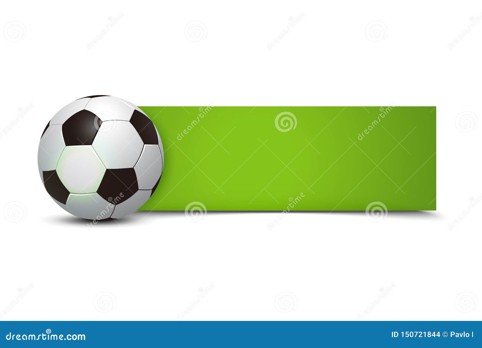Soccer Ball on a Green Card â€“ Vector Stock Vector - Illustration of ...
