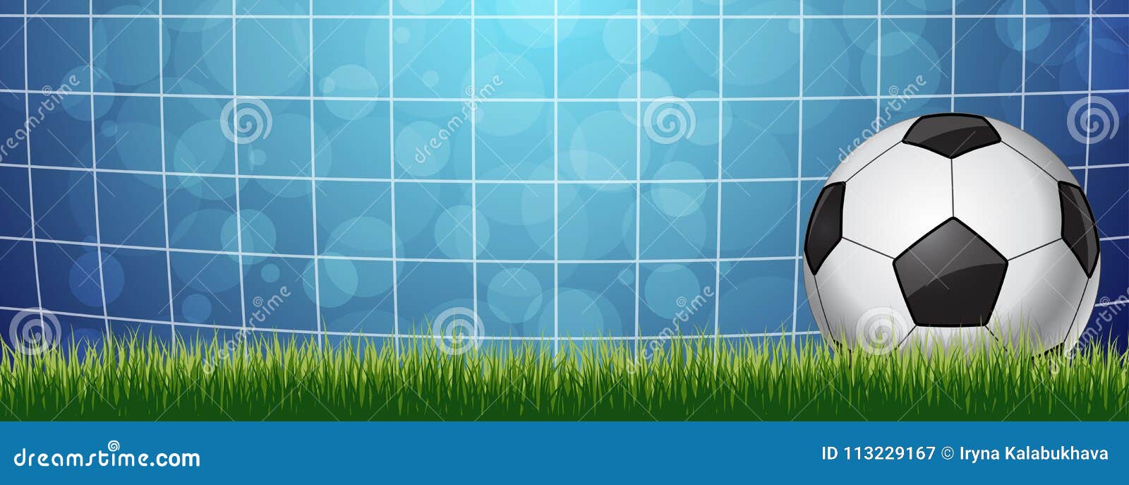 Soccer Ball in a Grid stock vector. Illustration of league - 113229167