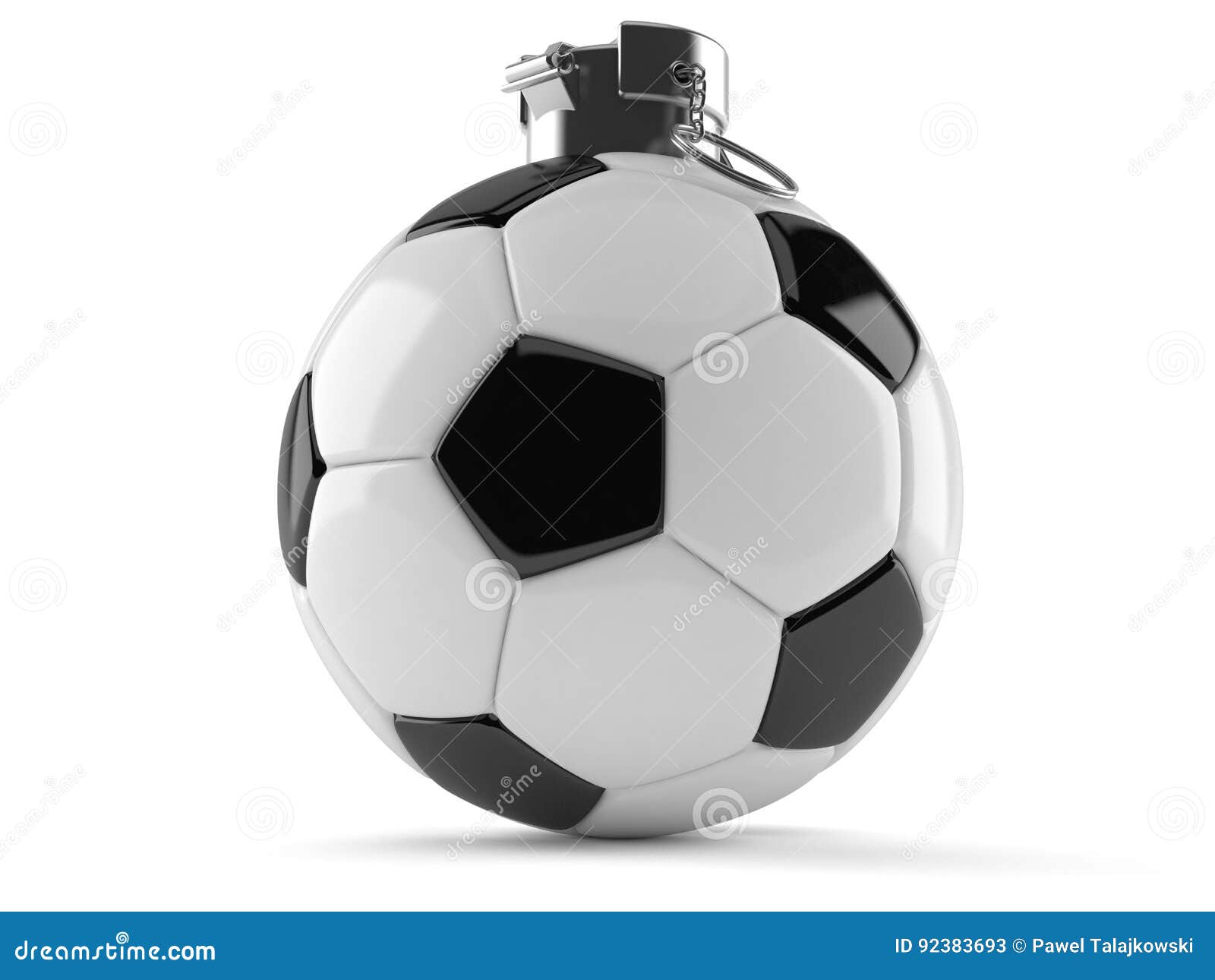 Soccer Ball Hand Grenade Concept Stock Illustration - Illustration of ...