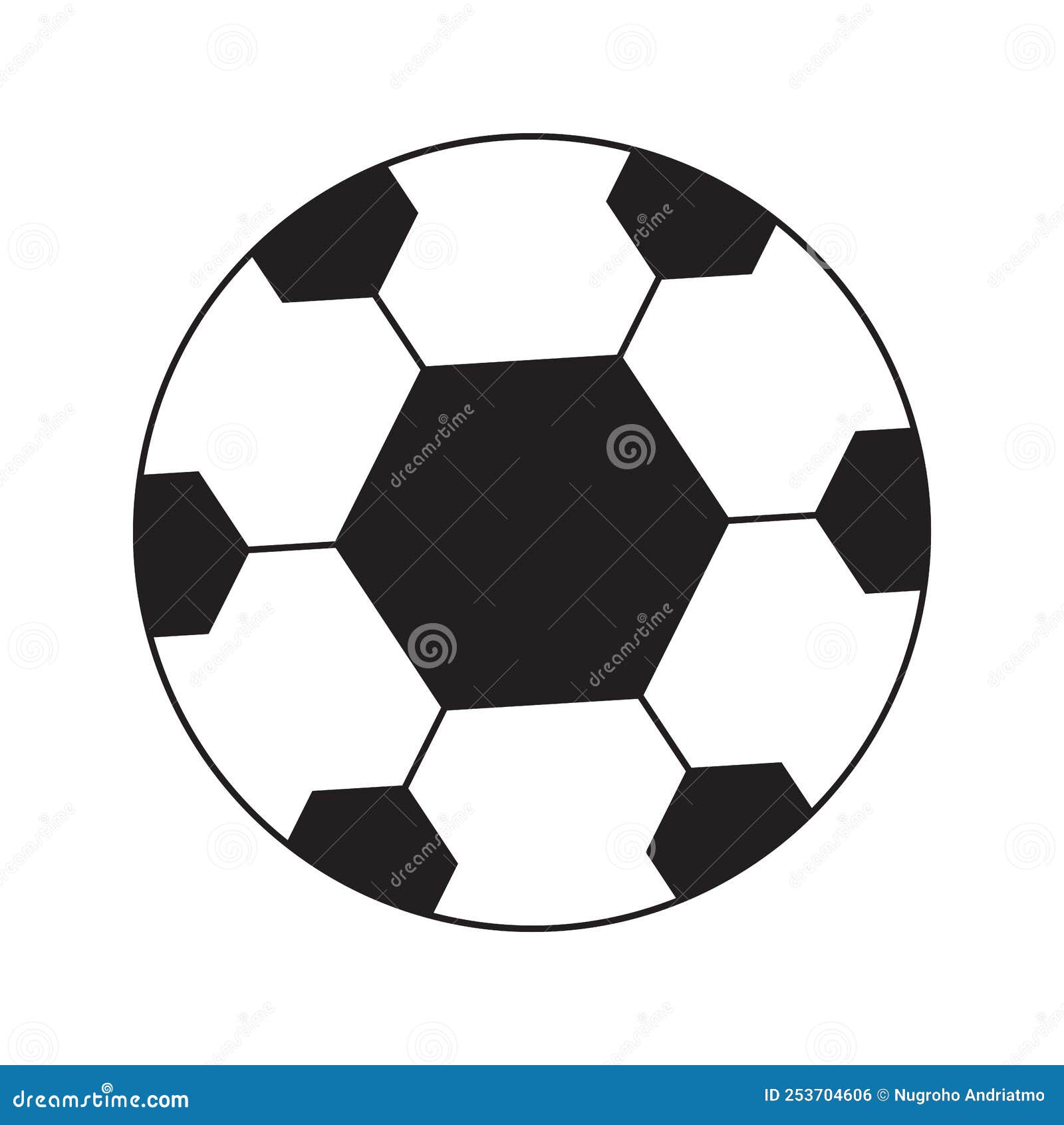 Hexagonal ball pattern stock vector. Illustration of soccer - 253704606