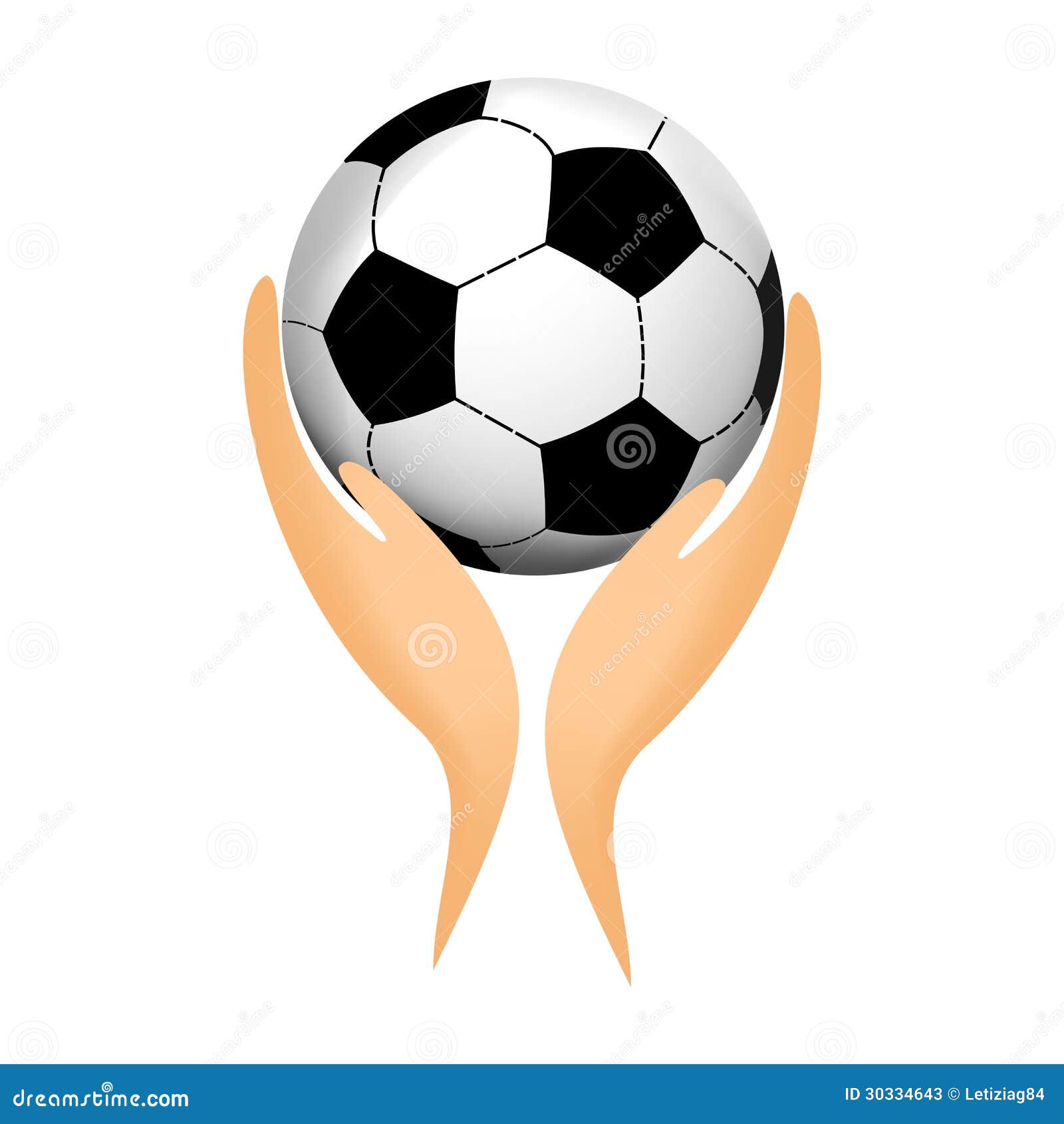 Soccer ball stock vector. Illustration of hold, loving - 30334643