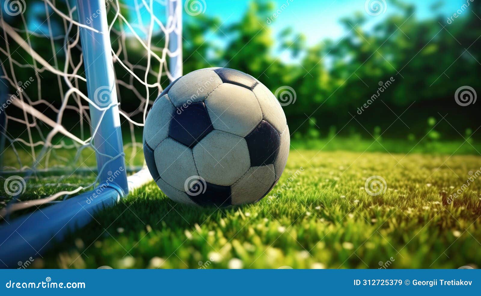 Soccer Ball Hitting the Back of the Net Stock Illustration ...
